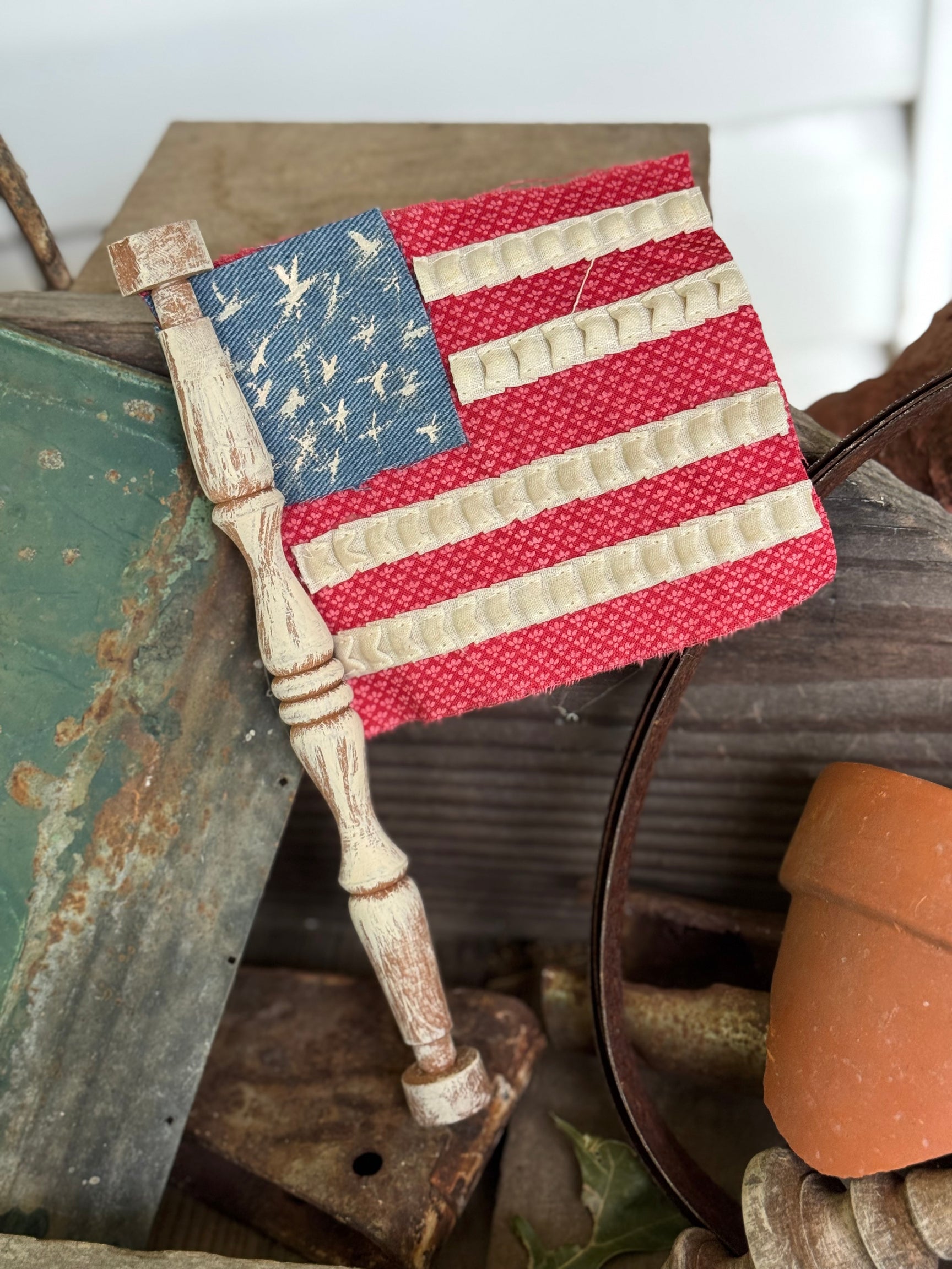 Mini Fabric & Spindle Flag Kit – Belle of the Barns + The Market