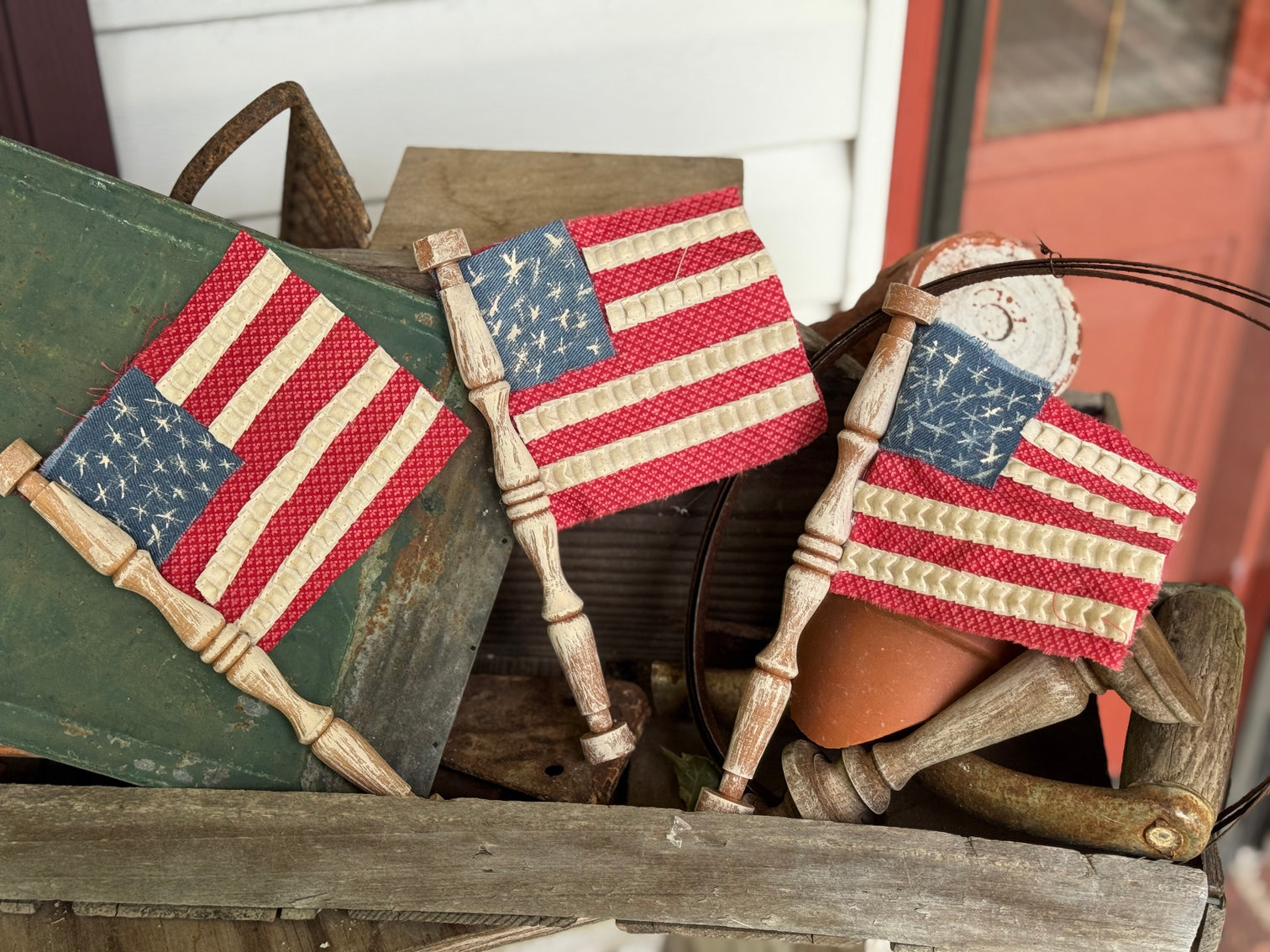 Mini Fabric & Spindle Flag Kit – Belle of the Barns + The Market
